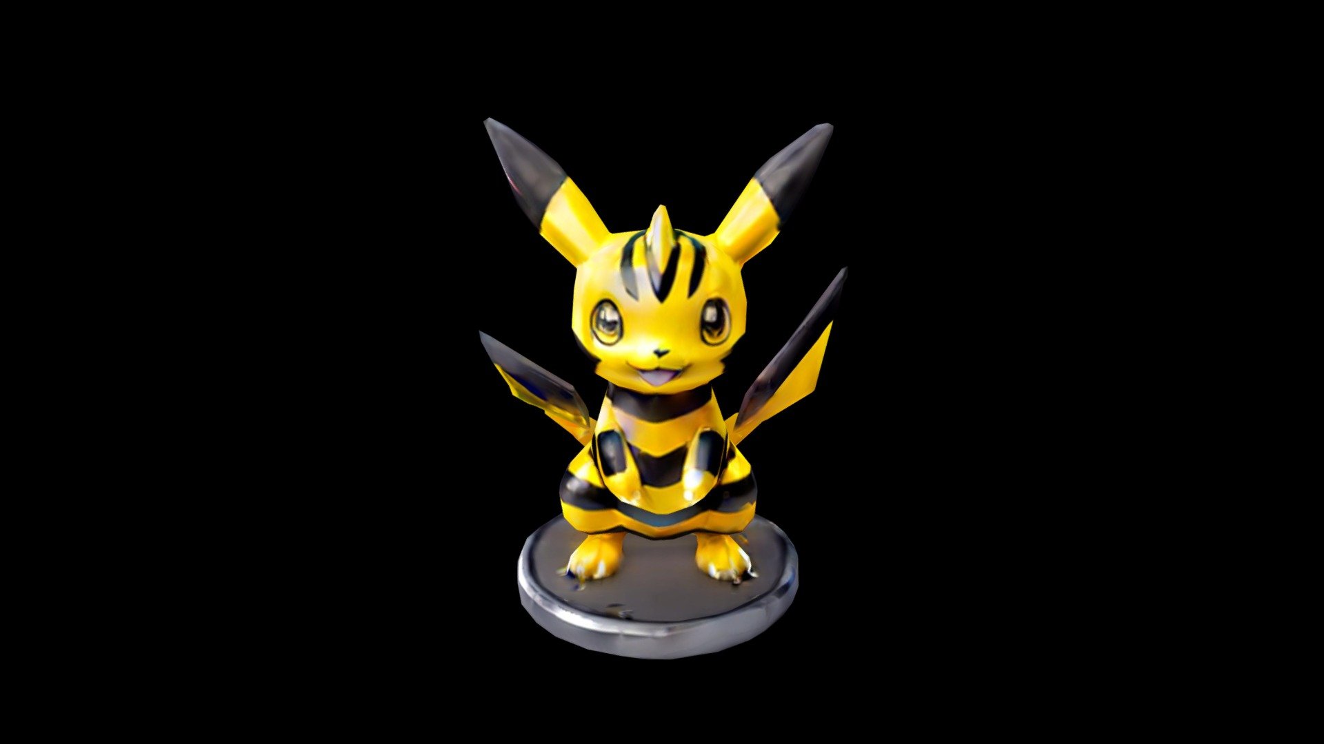 "Joyful Winged Toy Character in Yellow - Playful - Download Free 3D ...