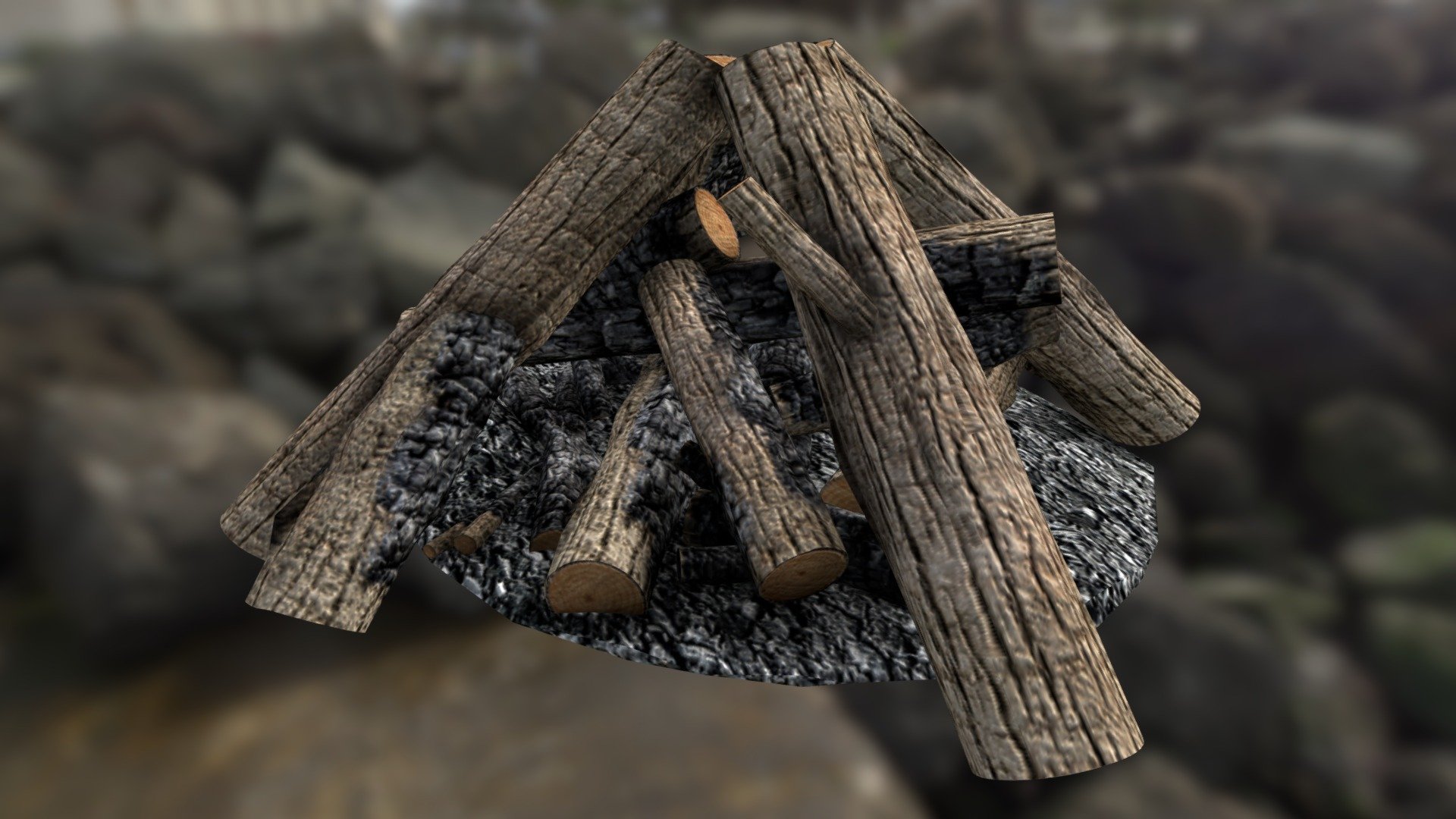 Campfire Wood Survival Warm and Light - Download Free 3D model by ...