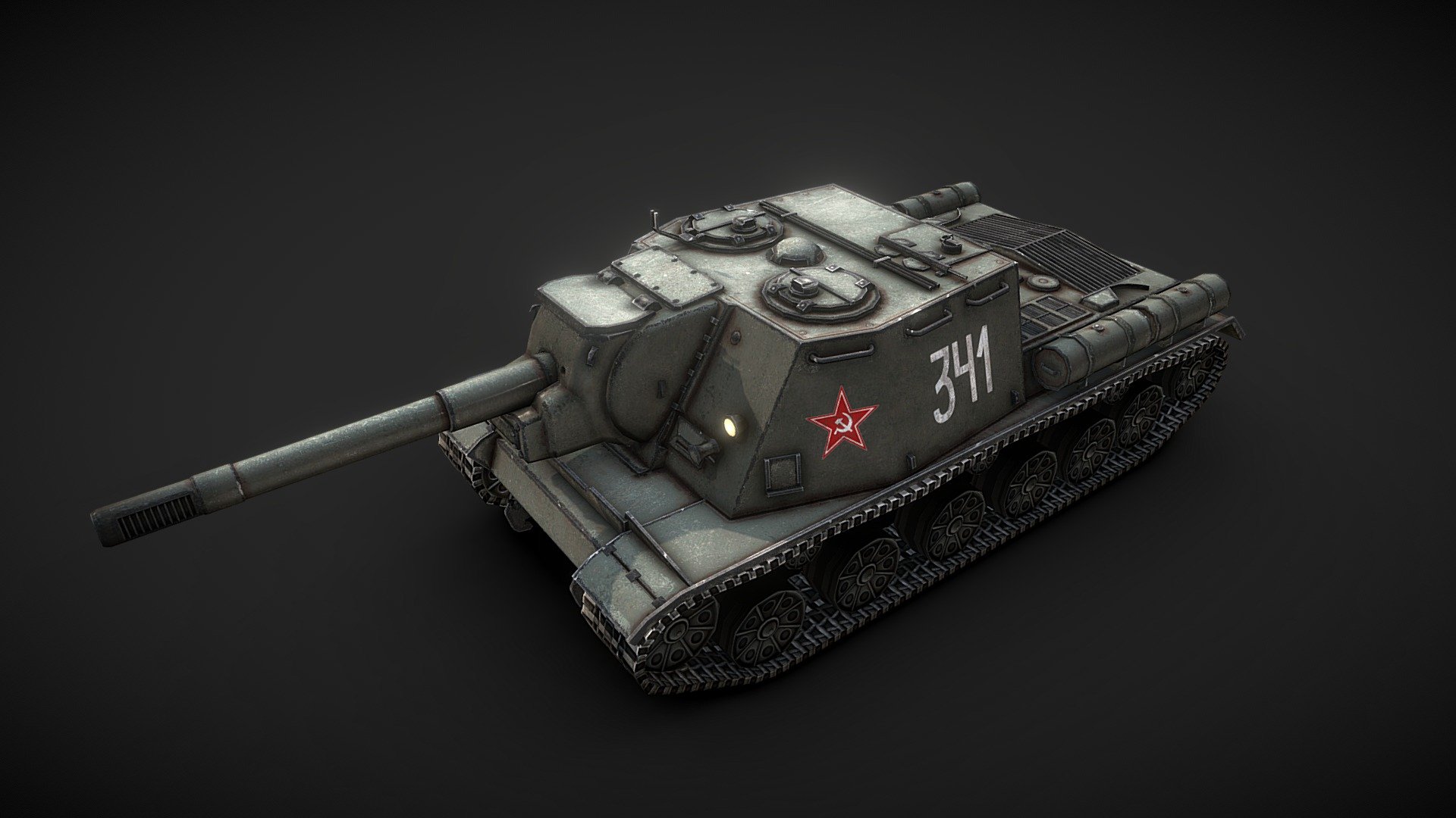 Lowpoly ISU 152 soviet-russian SPG. - Buy Royalty Free 3D model by ...