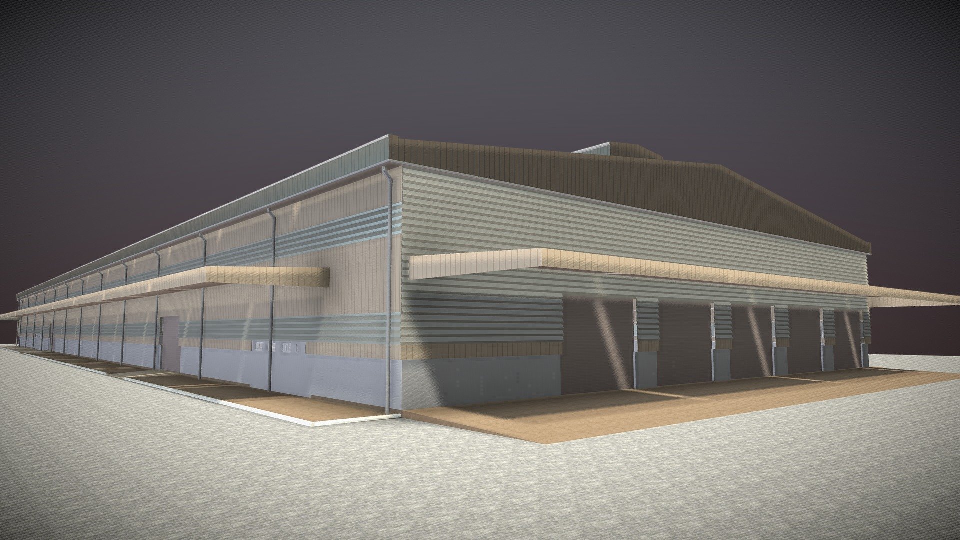 Factory and warehouse - Buy Royalty Free 3D model by Jinda (@jindaarch ...