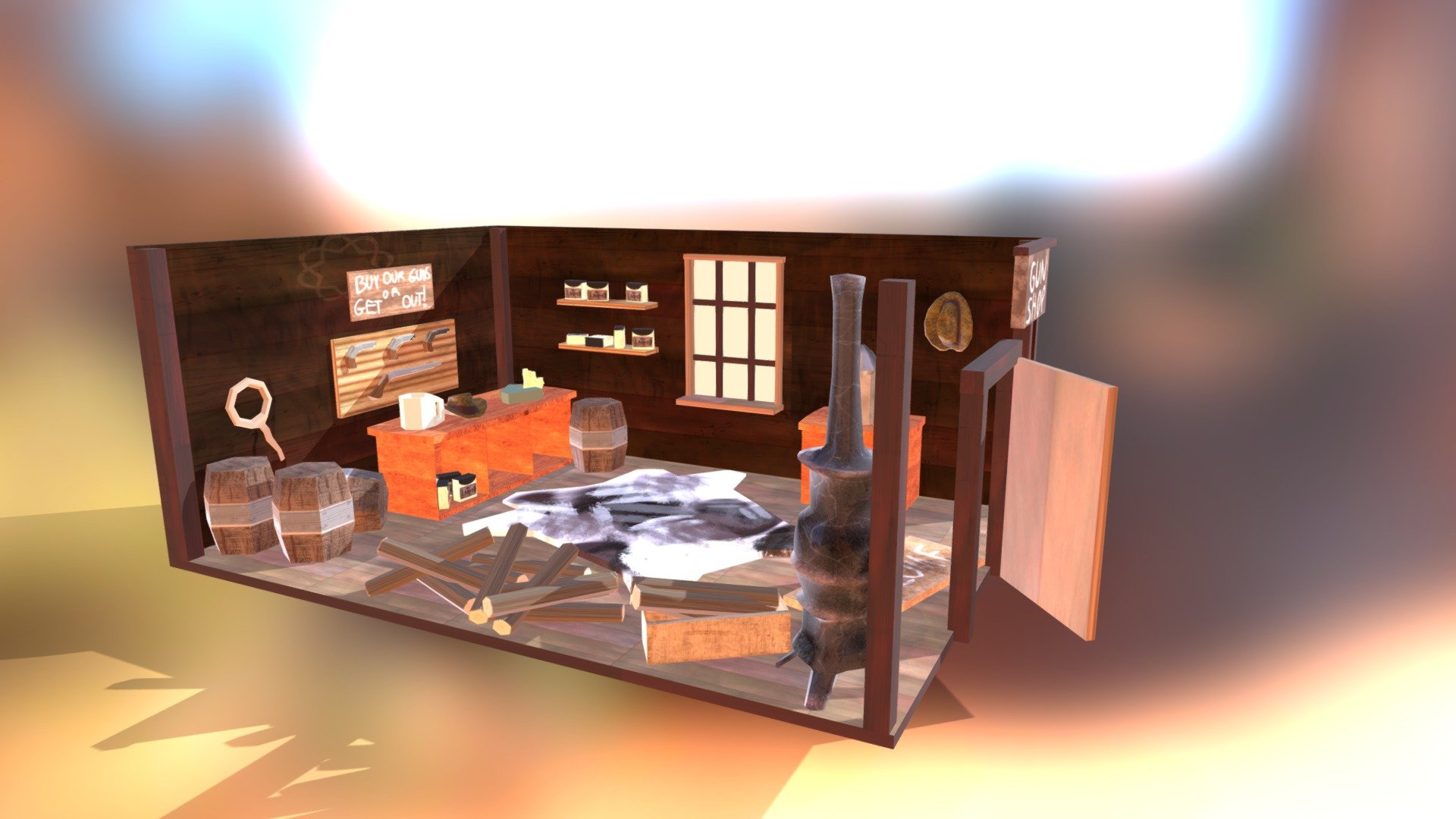 Gun Shop - 3D model by CherryBeak [efdce95] - Sketchfab