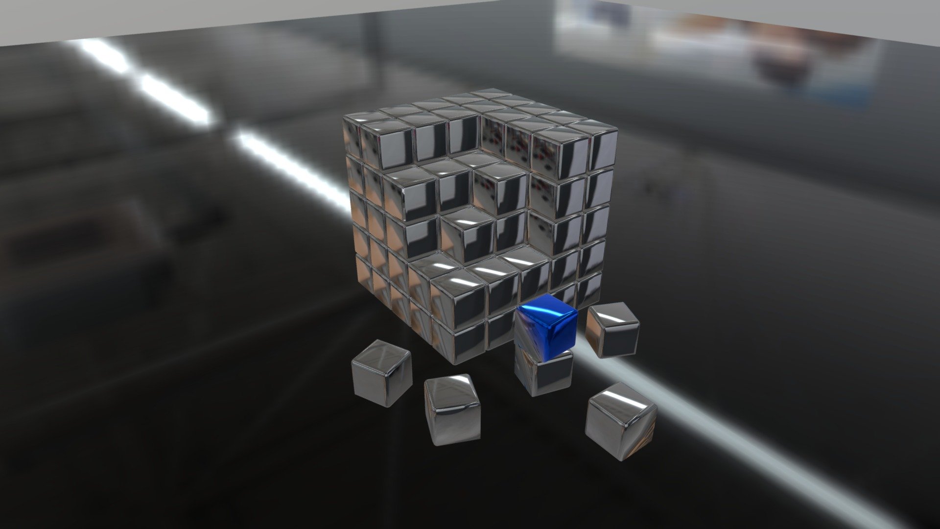 Cubes Model - Download Free 3D model by Ali Hamidaddin (@ahzah ...