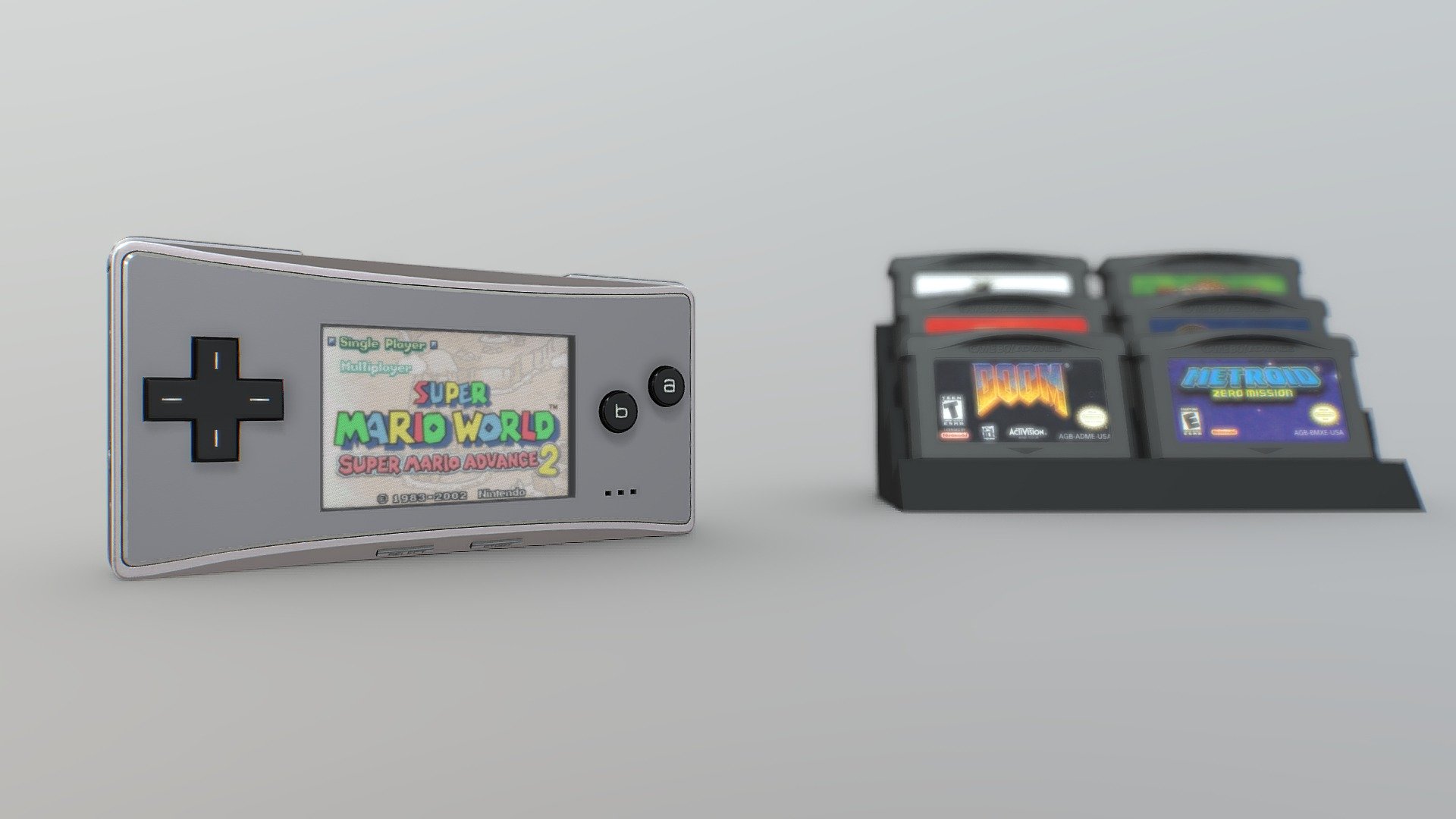 GameBoy Micro - 3D model by KineticPutty (@Modelrom) [efe2480] - Sketchfab