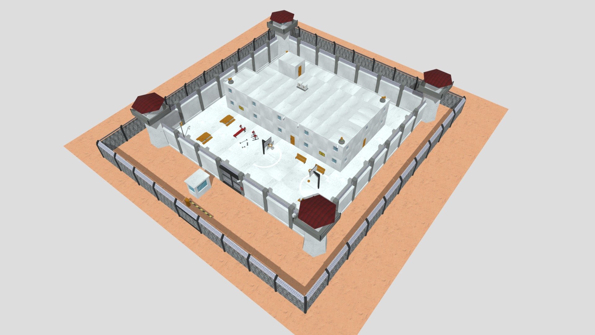 Low Poly Prison - Download Free 3D model by Doingyman1 [efe8052 ...