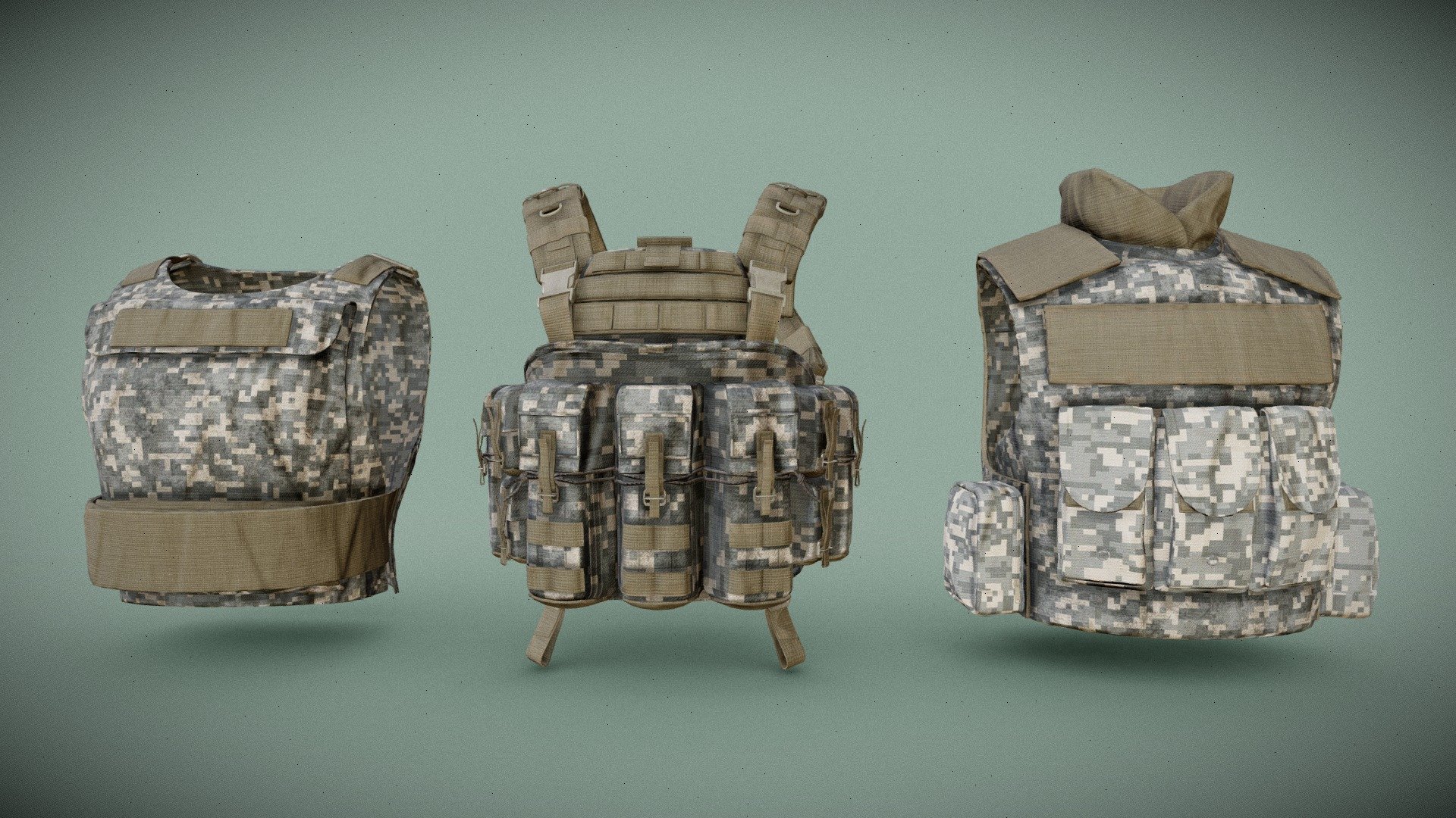 Tactical Body Armor- Pack2 - Download Free 3D model by Neslihan Çakmak ...