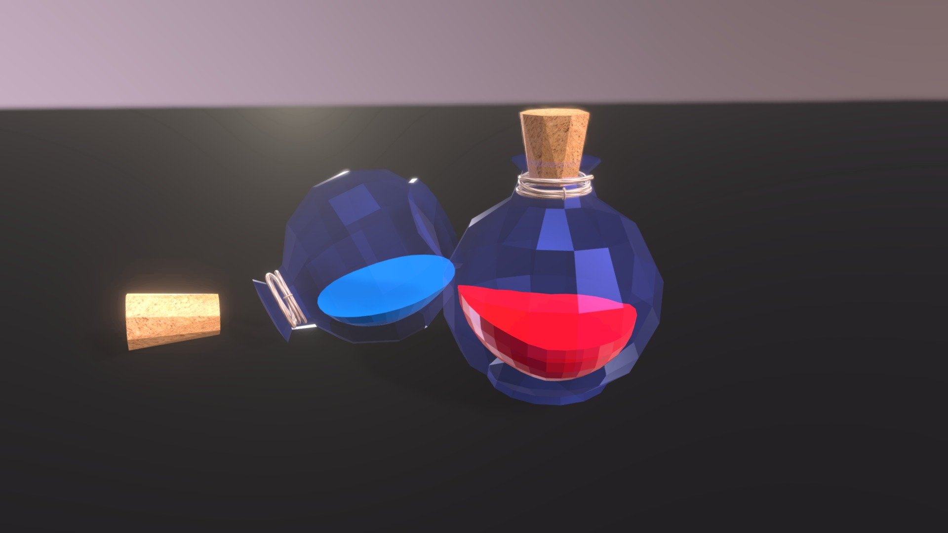 health and mana potions - 3D model by Leura (@natalieG) [eff22e0 ...