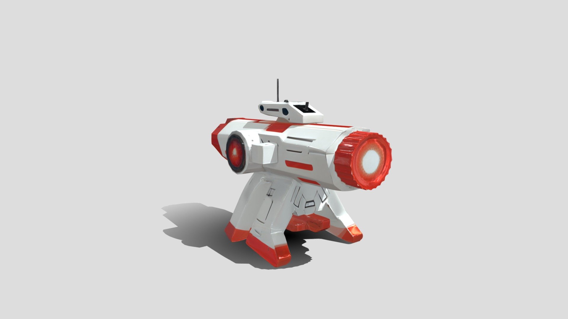 Dr.Robotnik sci-fi Turret laser gun - 3D model by jorgebaby ...