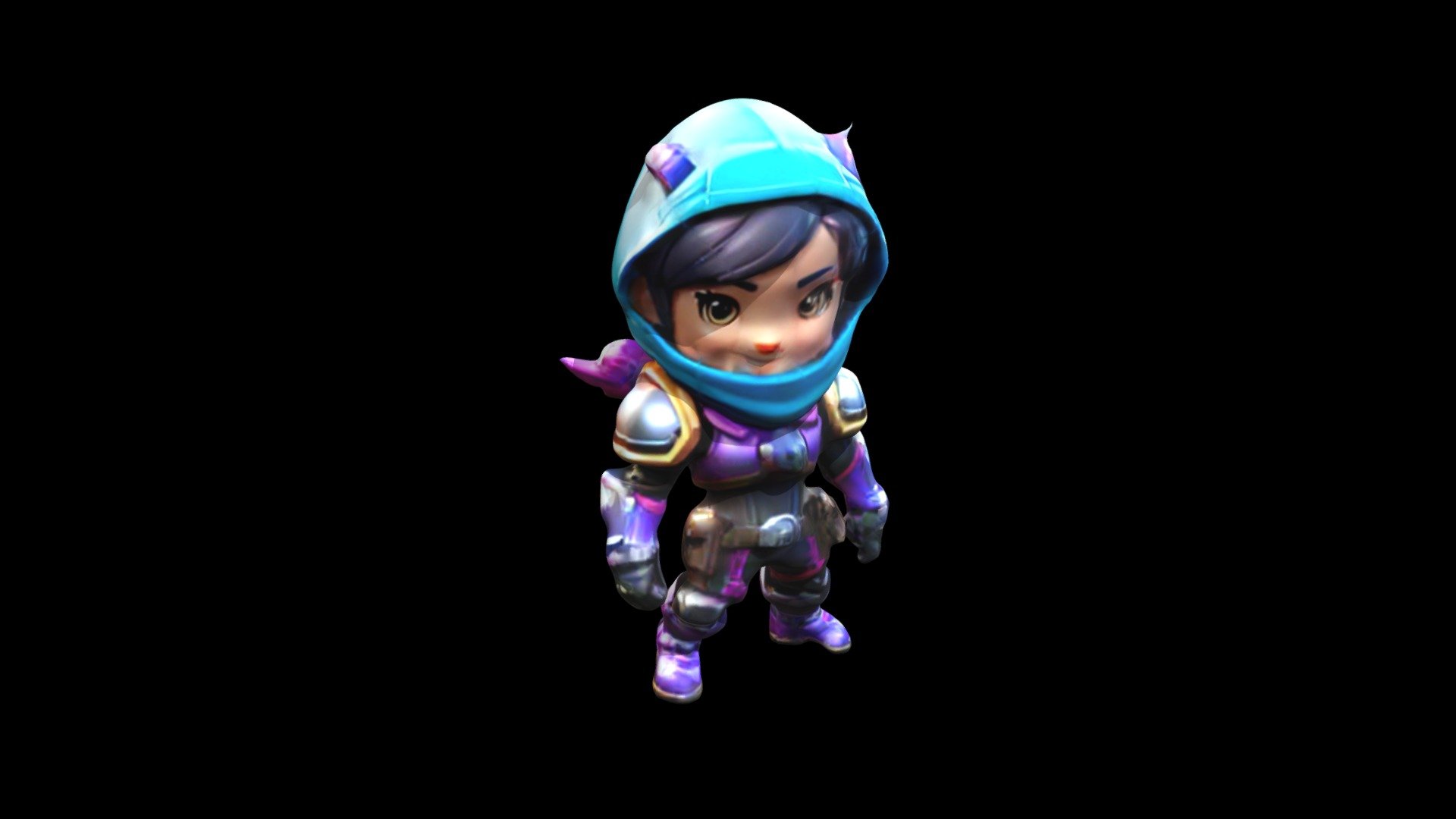 Anime Fighting Hero Female Fighter in Forest Lan - Download Free 3D ...