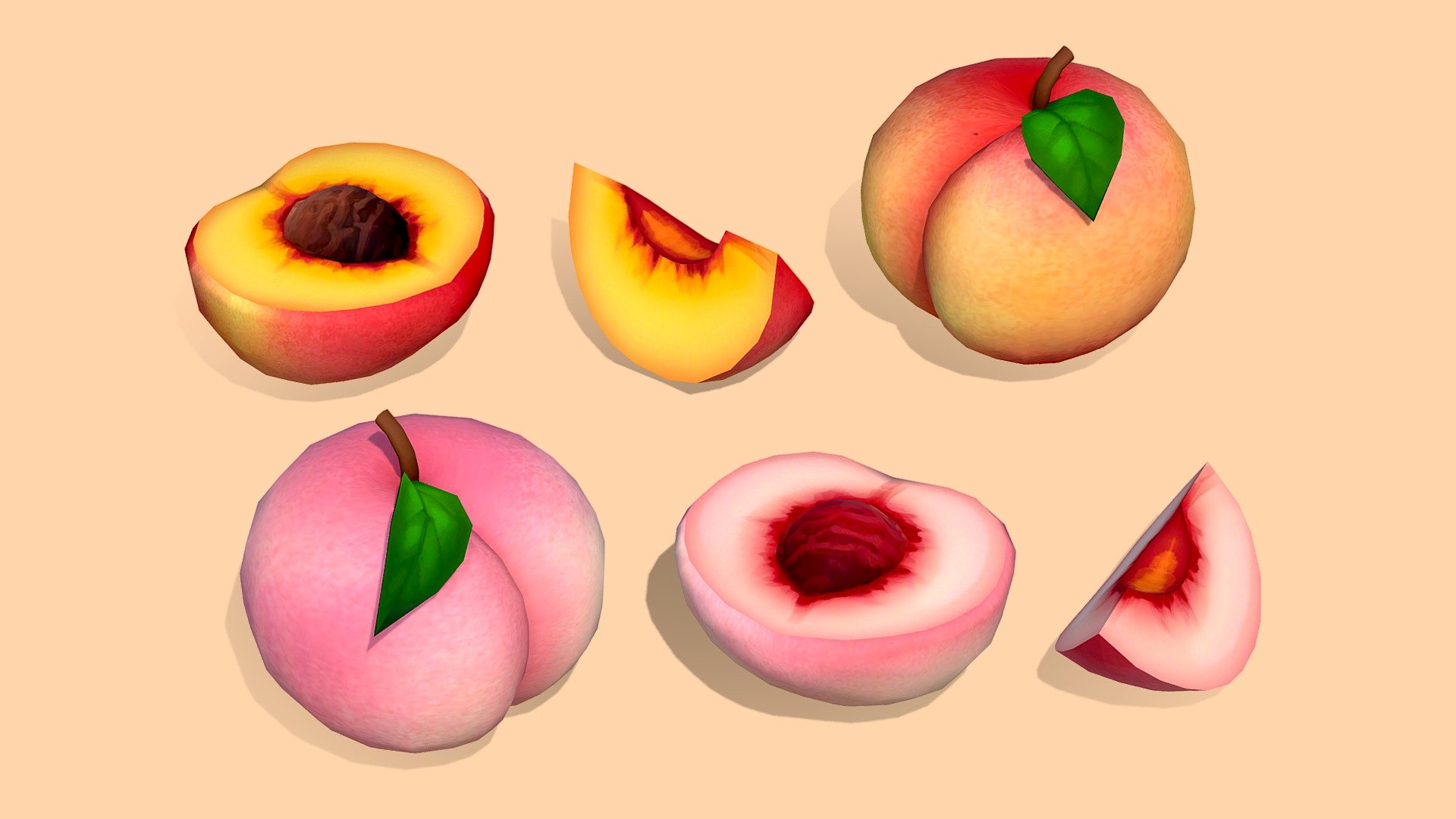 Peaches - Buy Royalty Free 3D model by Megan Alcock (@citystreetlight ...
