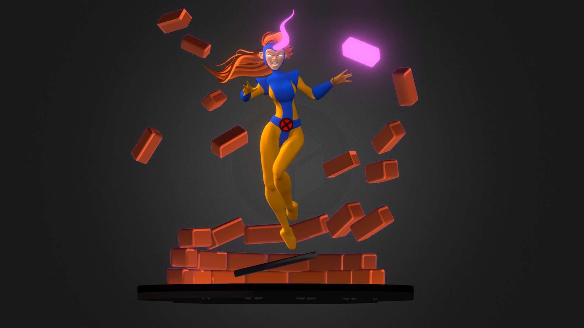 Jean Grey 3D - 3D model by furkansahinyilmaz (@furkansahinyilmaz2000 ...