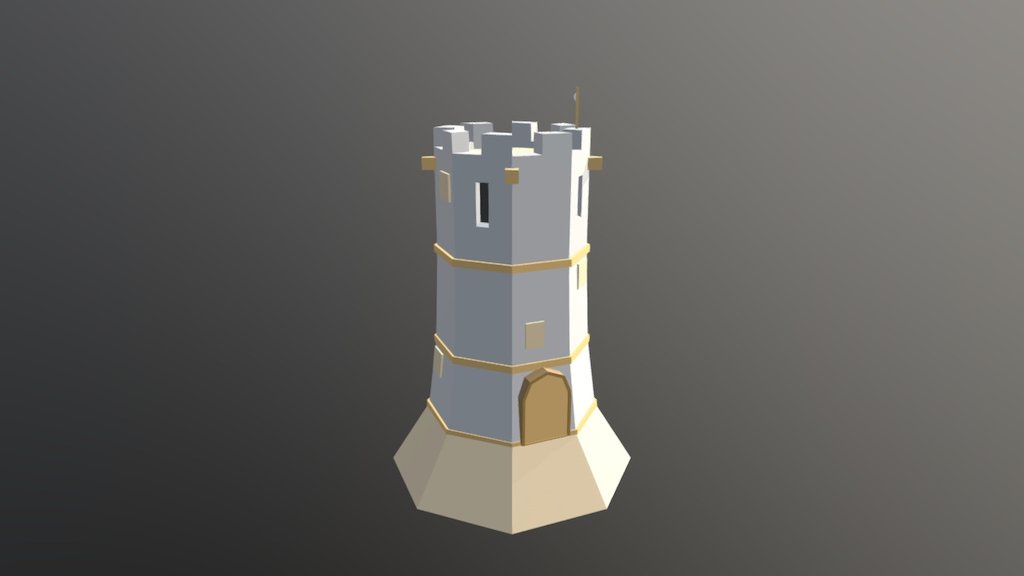 Tower Med- Poly - 3D model by ScottGrambo [f002e91] - Sketchfab