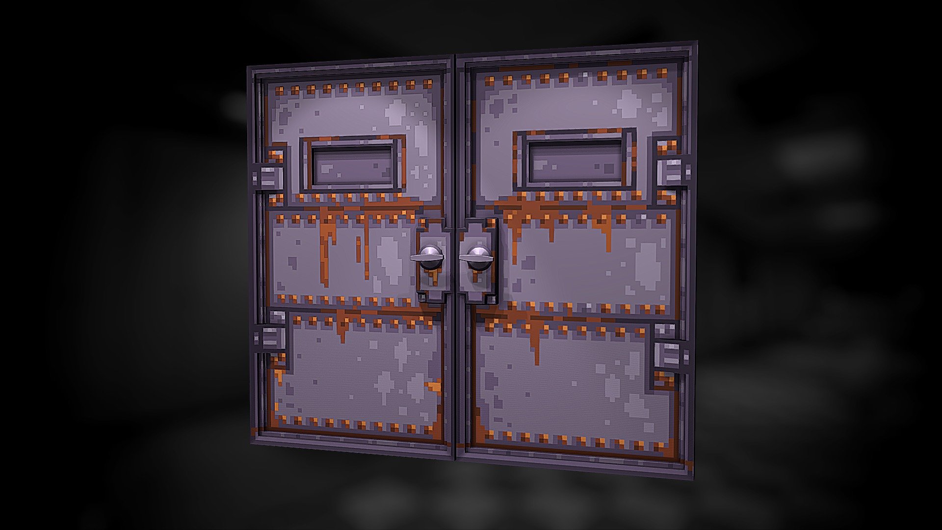 Pixel Armored Double Door - 3D model by Liam Moffitt (@divadan) [f005190] - Sketchfab