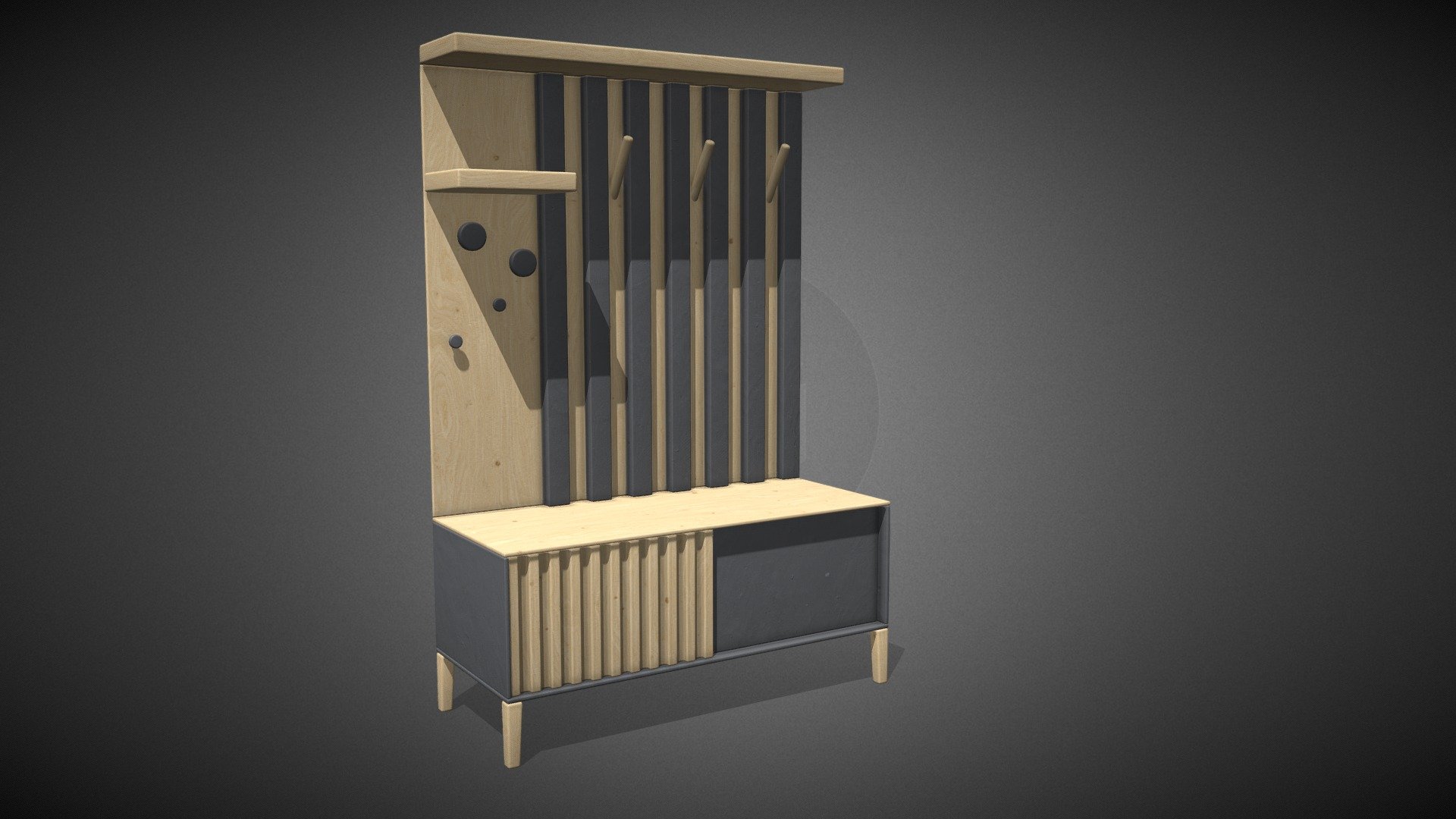 Coat Rack - 3D model by StudioXXIV [f007c89] - Sketchfab
