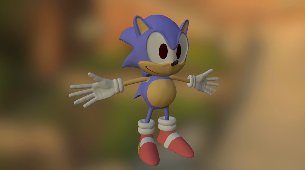 Classic Sonic HD - 3D model by mgdani [f008392] - Sketchfab
