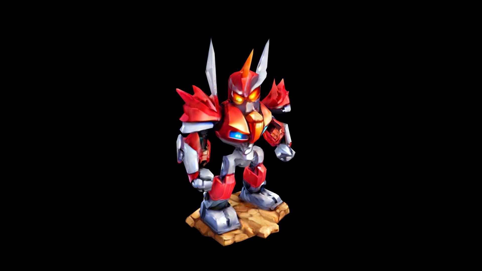 Red Armor Fighting Robot - Download Free 3D model by klrxyz [f00ab7b ...