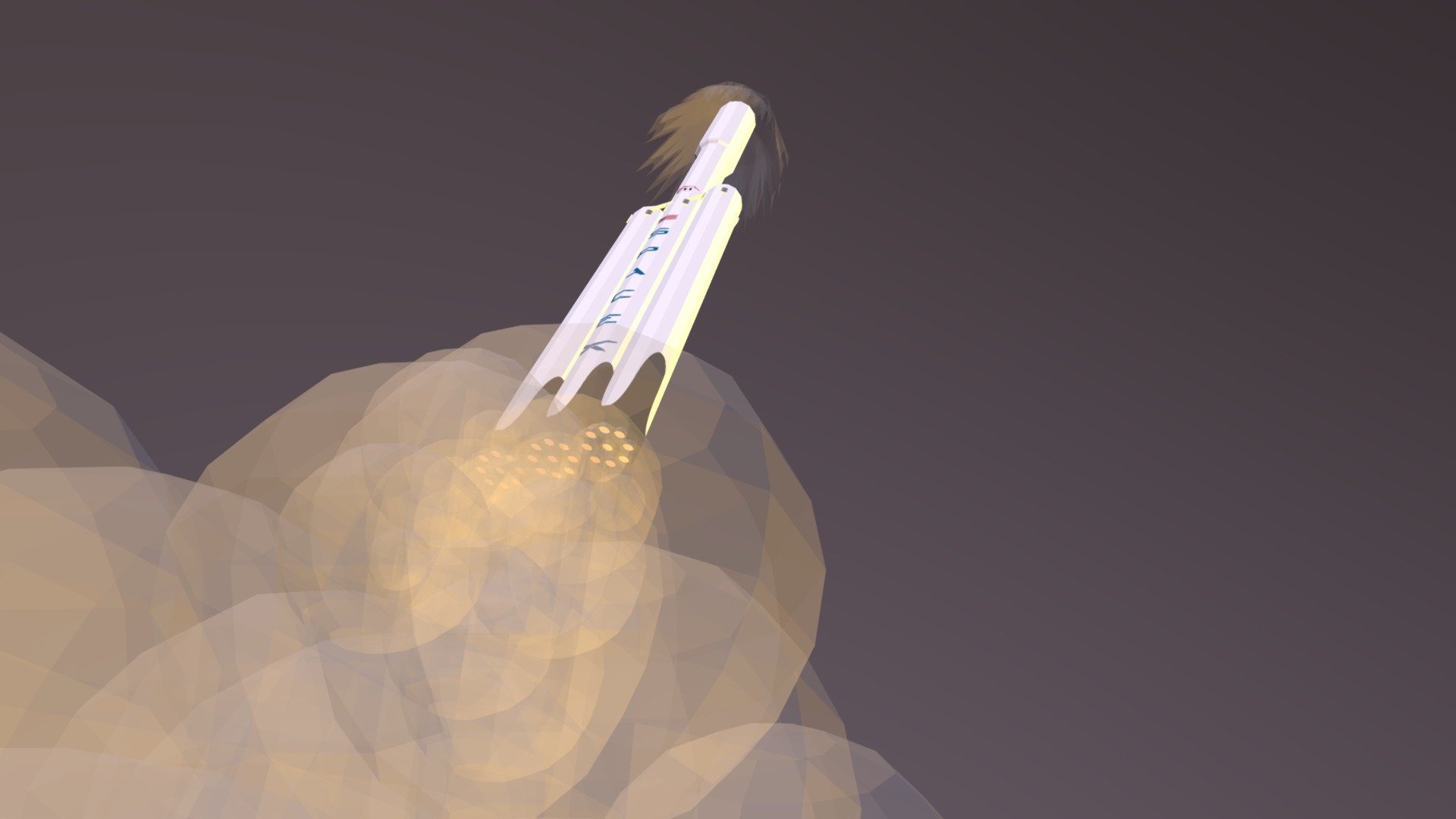 Falcon Heavy - 3D model by Erick Bruno (@erickbruno) [f00d0d1] - Sketchfab
