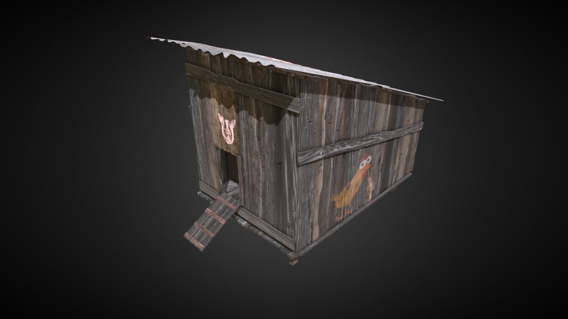 Hen house - 3D model by Taynan Quintino (@taynanquintino) [f00d132 ...