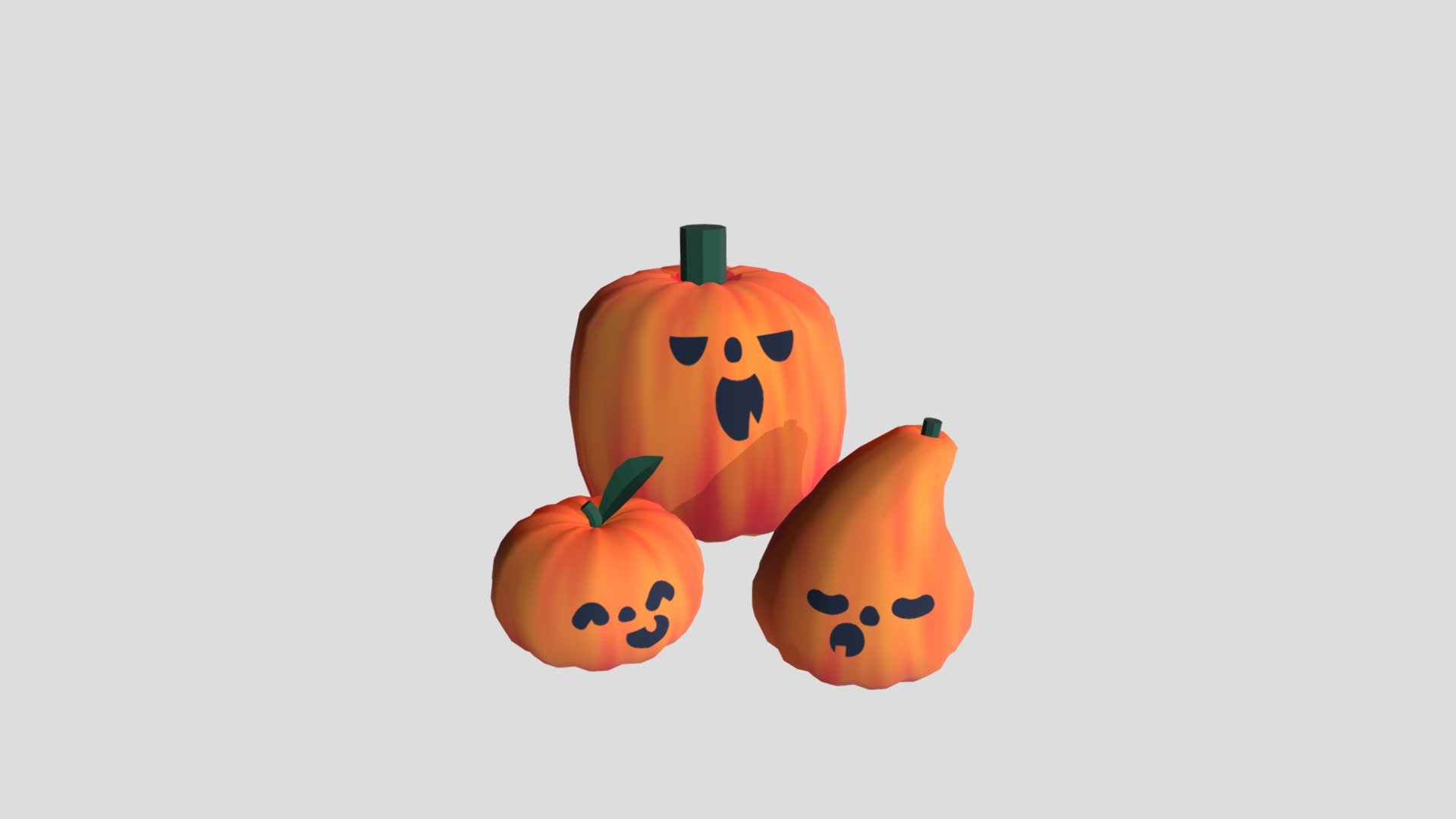 Trick or Treat Pumpkin Crew - 3D model by 42Pixels [f00e00d] - Sketchfab