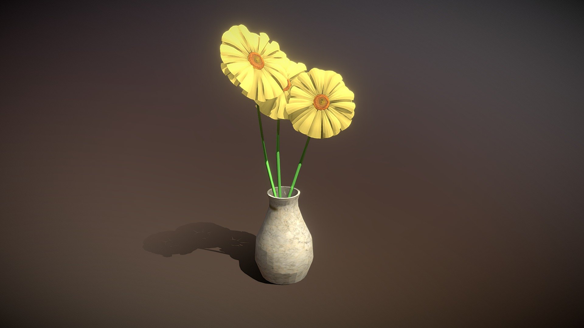 Flower With Vase - Download Free 3D model by Vighnesh Naidu (@Vighneshn ...