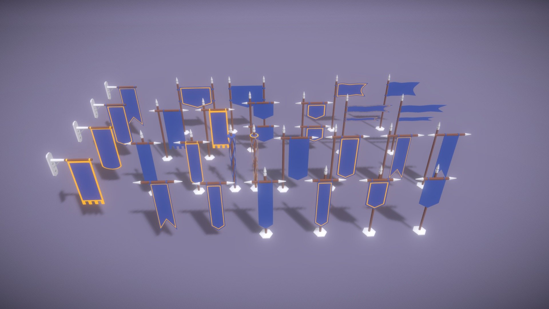 Low Poly Flag Assets - 3D model by Özgün A. Altuntaş ...
