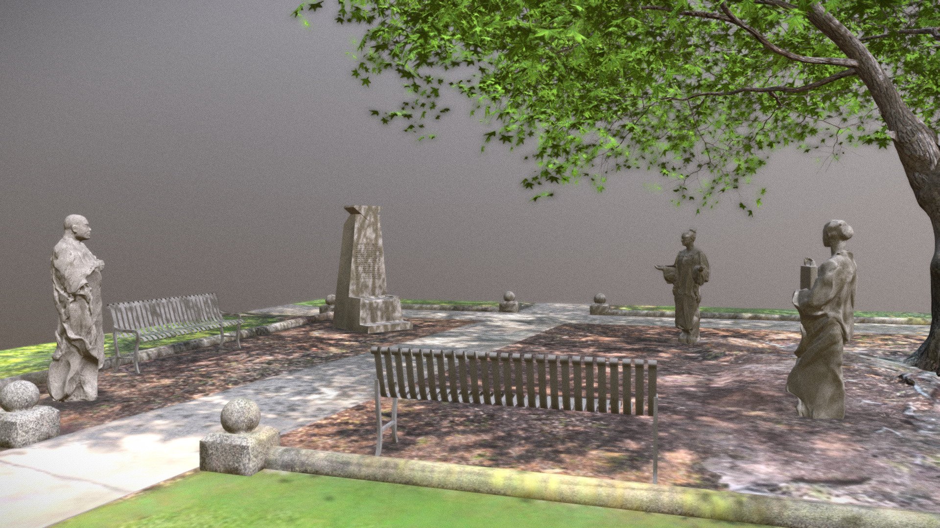 Monument of the Bench (annotated) - 3D model by bourgoynestudio ...