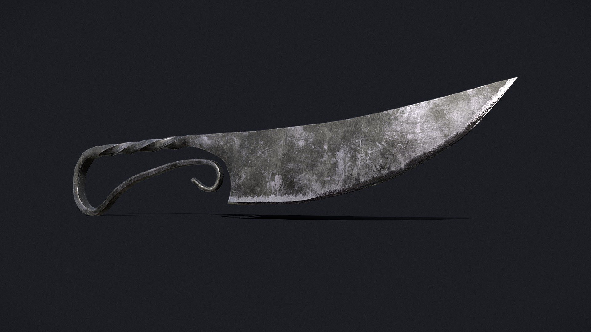 Medieval Iron Twisted Dagger - Buy Royalty Free 3D model by ...