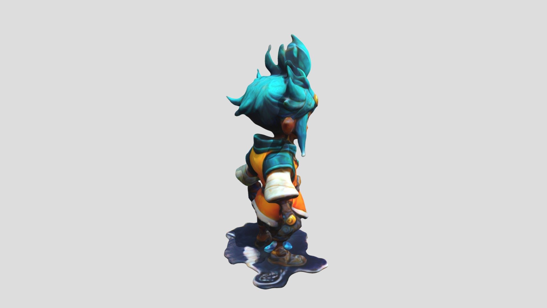 a blue skinned humanoid creature with pointy ear - Download Free 3D ...