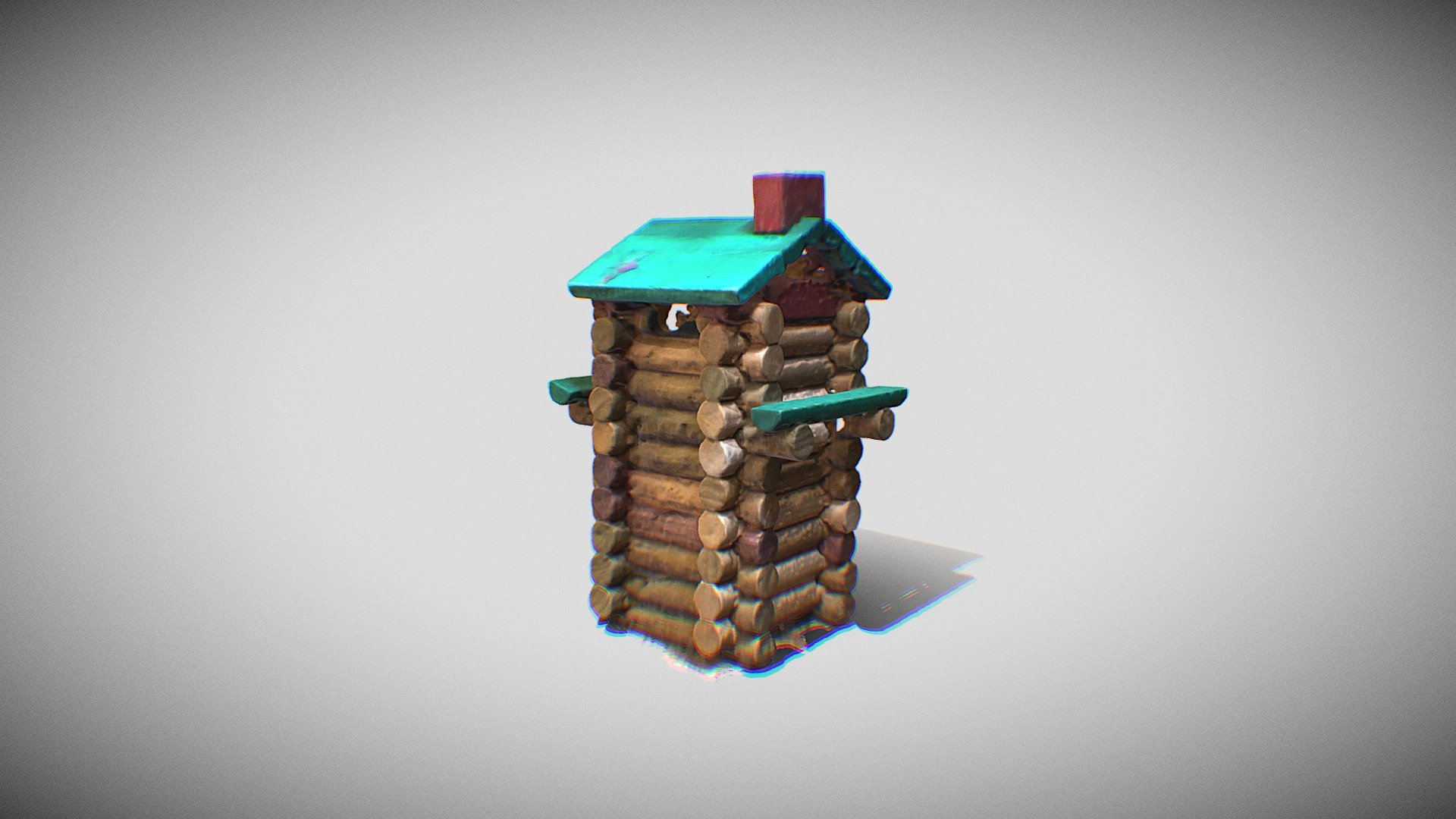Lincoln Log Cabin - 3D model by mikelyden [f026807] - Sketchfab
