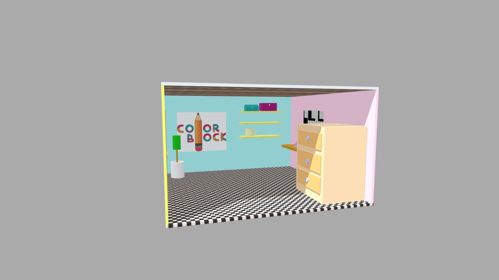 Showroom Color Block - 3D model by valevillalpand [f029d5d] - Sketchfab