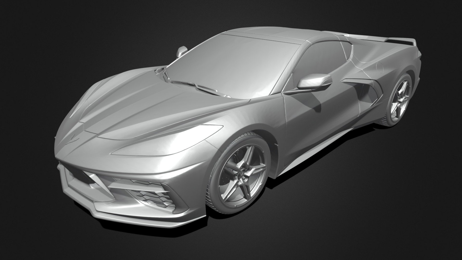 Chevrolet Corvette C8 2020 Ready to Print STL - Buy Royalty Free 3D ...