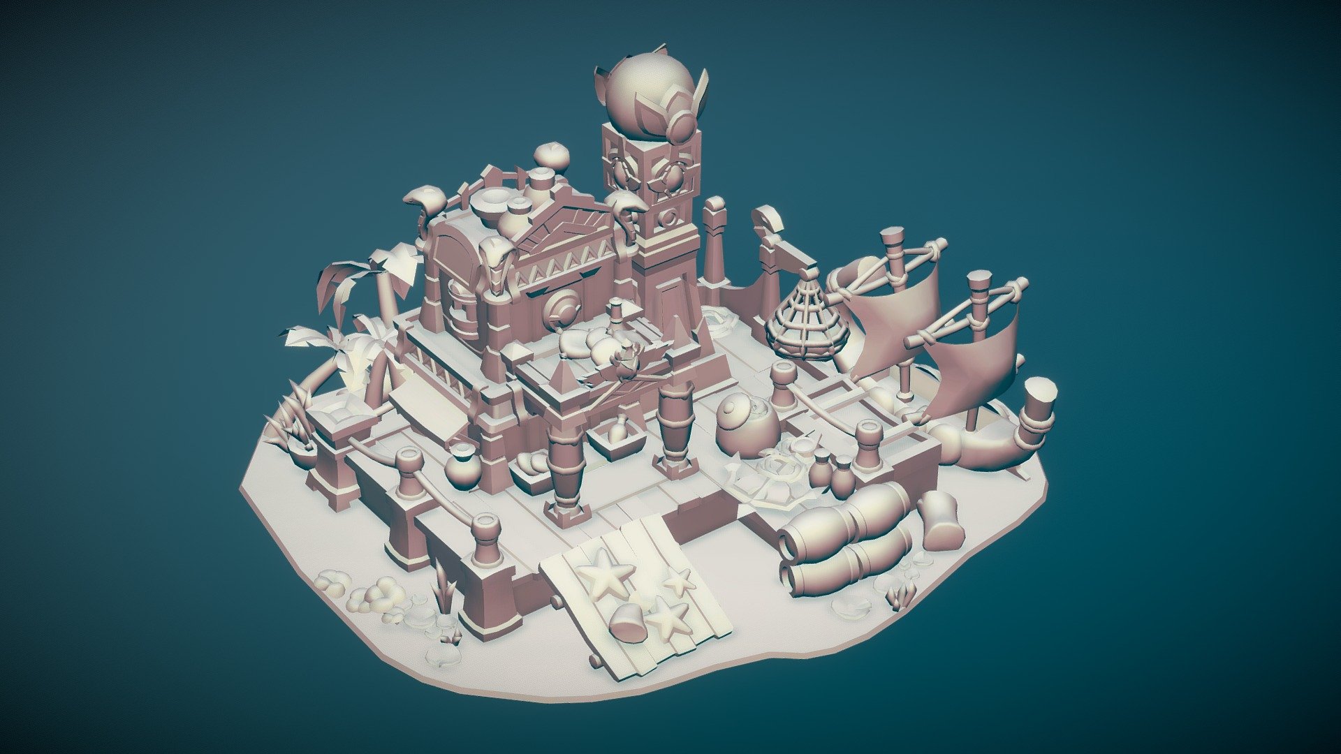 Egyptian Wharf - 3D model by Roberto Moreno (@latinmessiah) [f030233 ...