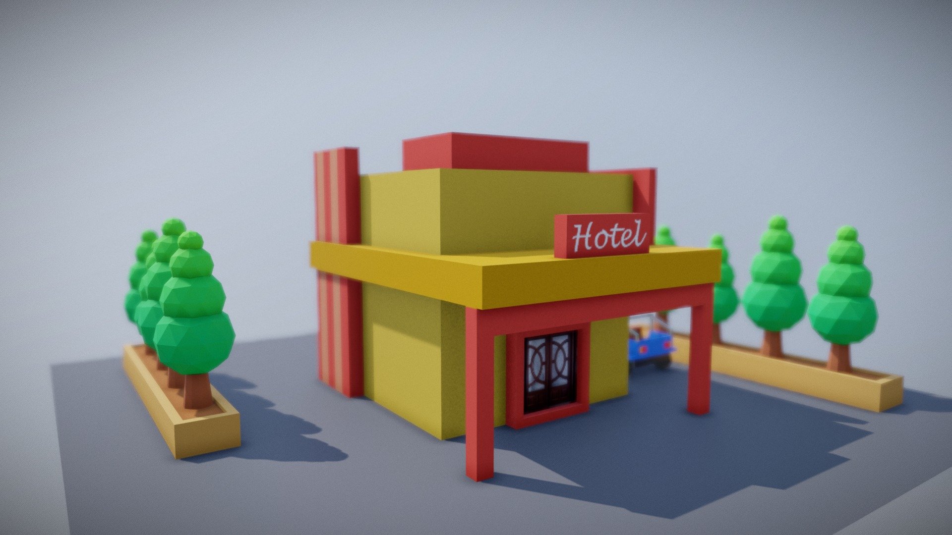 Low Poly Hotel Scene - Download Free 3D model by _its_sagar_bro ...