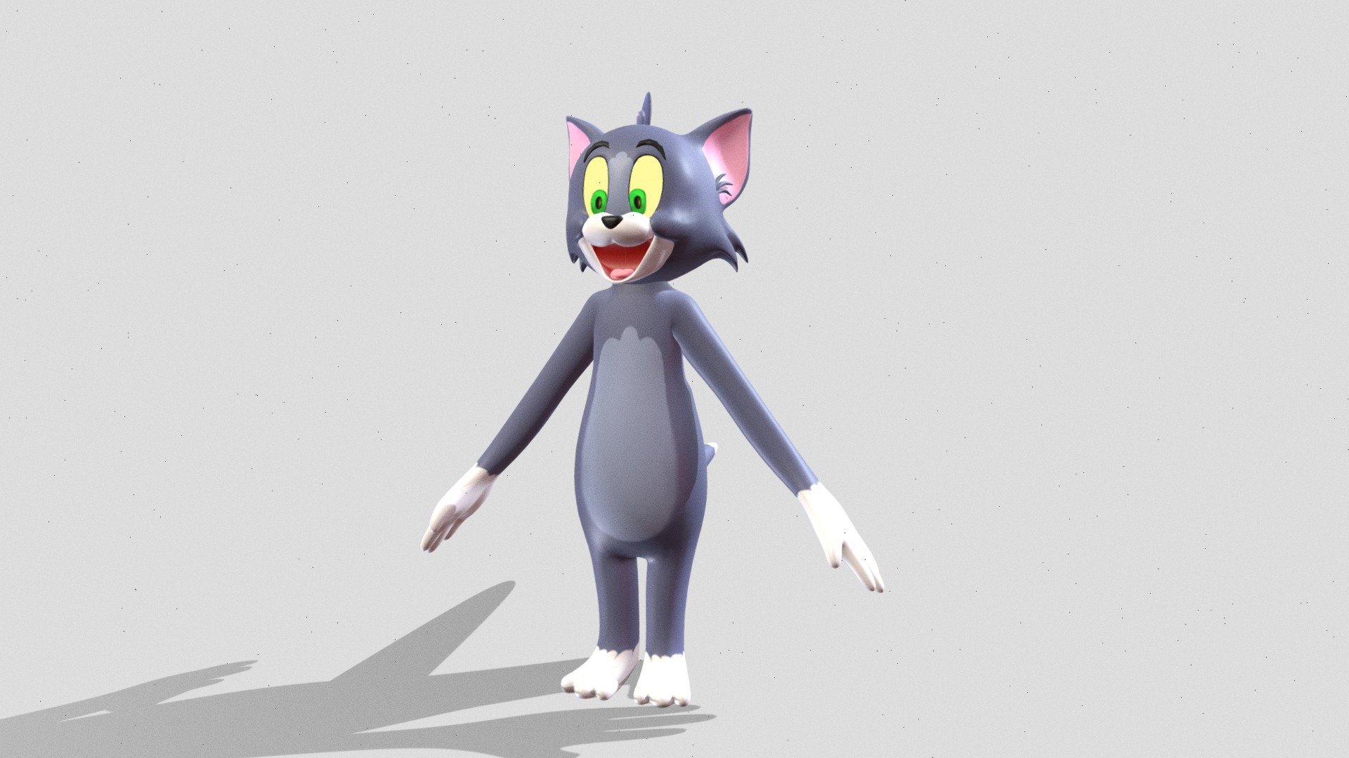 Tom cat from Tom and Jerry - Download Free 3D model by 兔八哥永远的神 ...