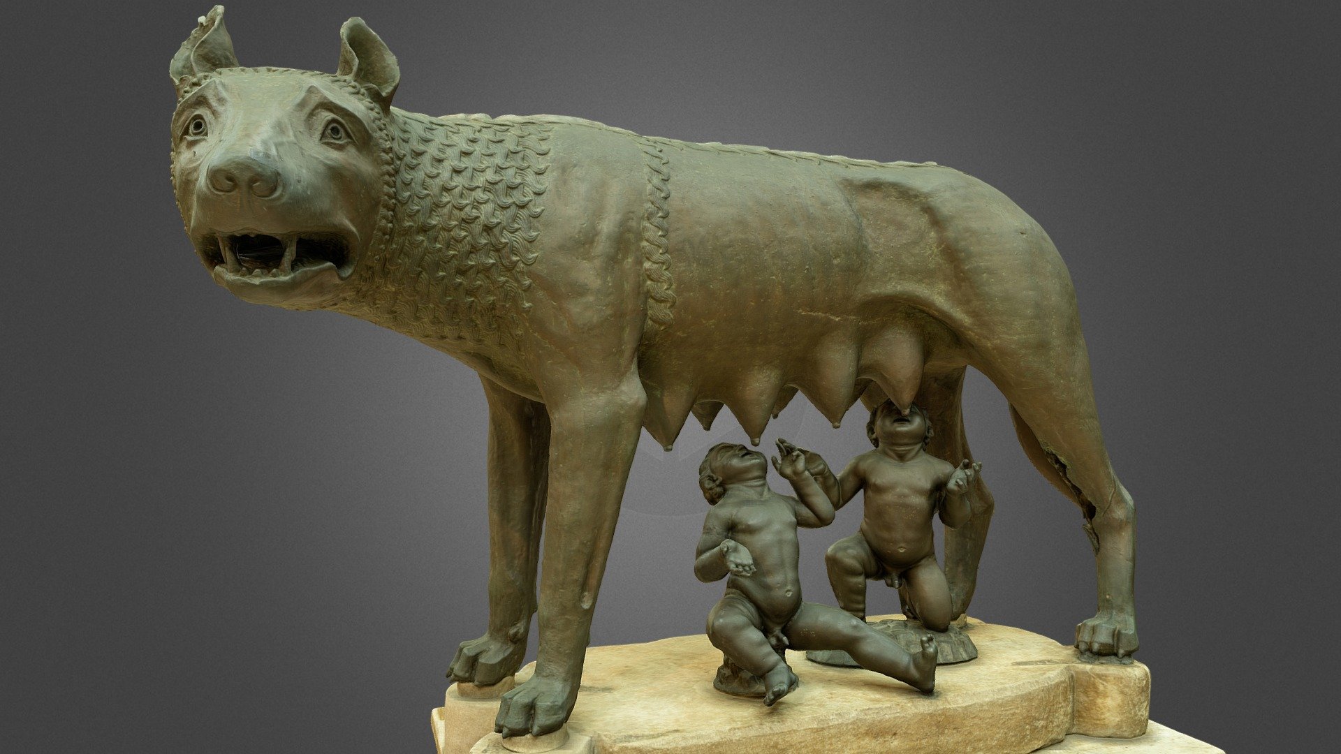 Lupa Capitolina - Capitoline Wolf Romulus Remus - 3D model by BIM GIS ...