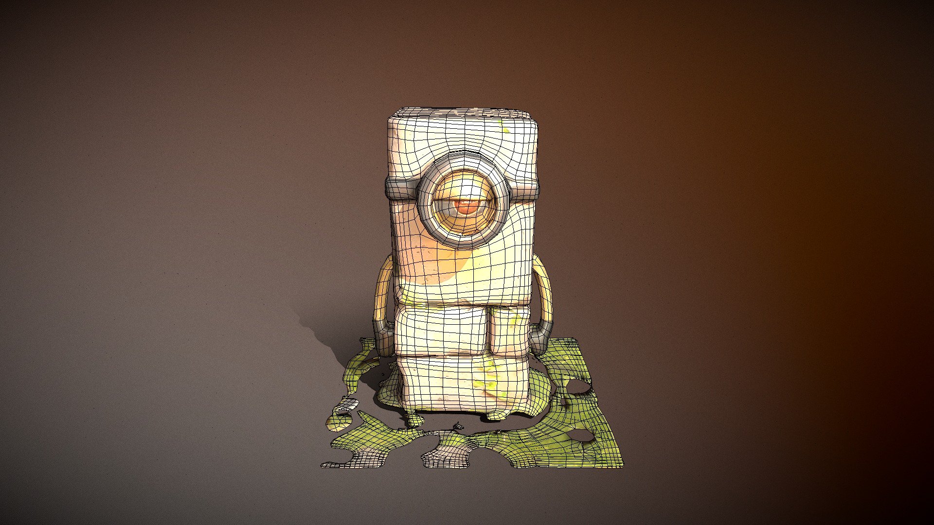 stone statue character, minion, single eye, vine - Download Free 3D ...