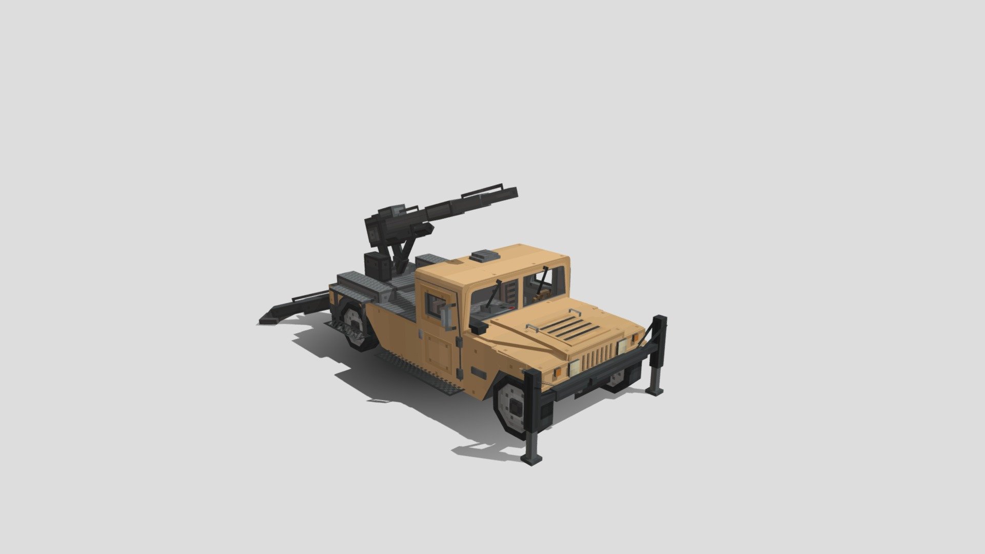 Blockbench Hawkeye (Humvee Artillery 105mm) - 3D model by play_w ...