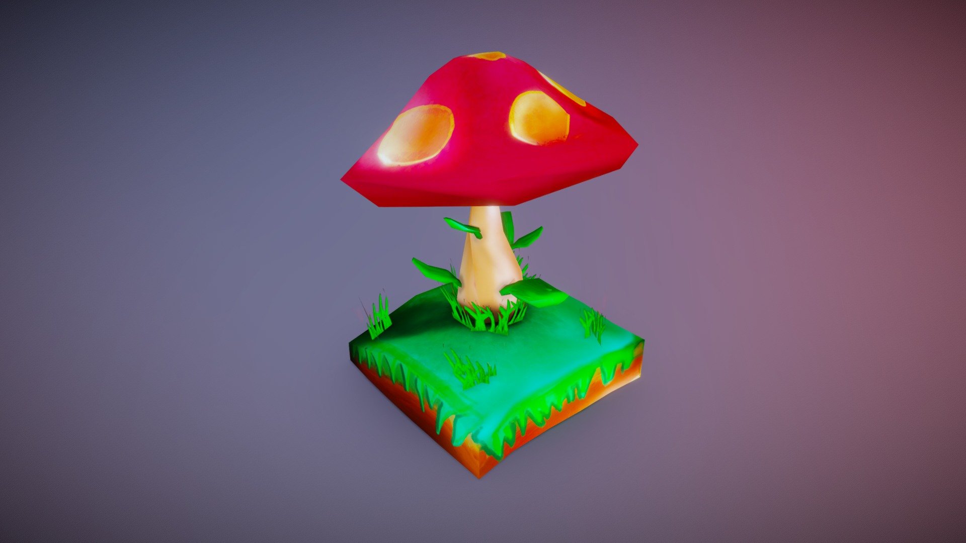 Hand Painted mushroom - 3D model by Davi Arruda (@daviArruda) [f043d83 ...