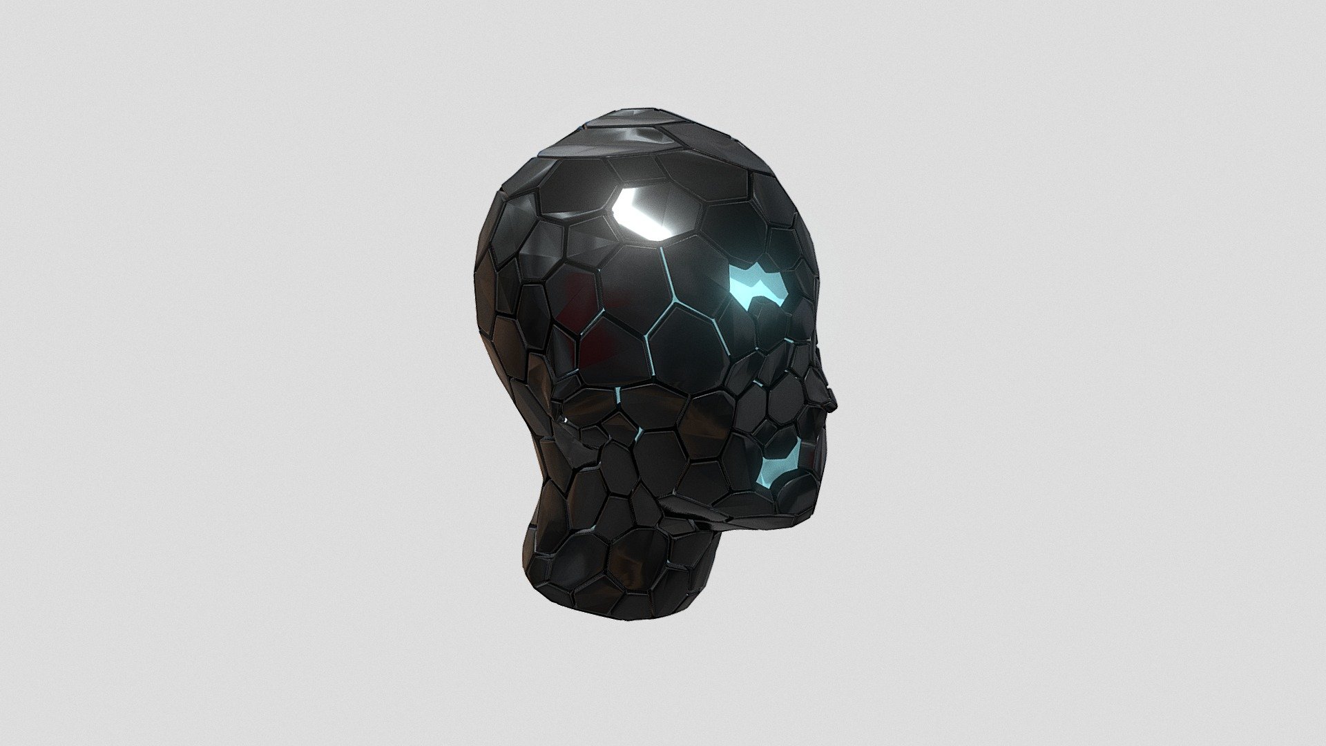 Hexagonal Pattern Abstract Head - 3D model by animate3d [f047018 ...