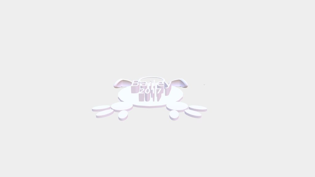 Bailey Dog Tag - 3D model by KIRAKIRA [f049778] - Sketchfab