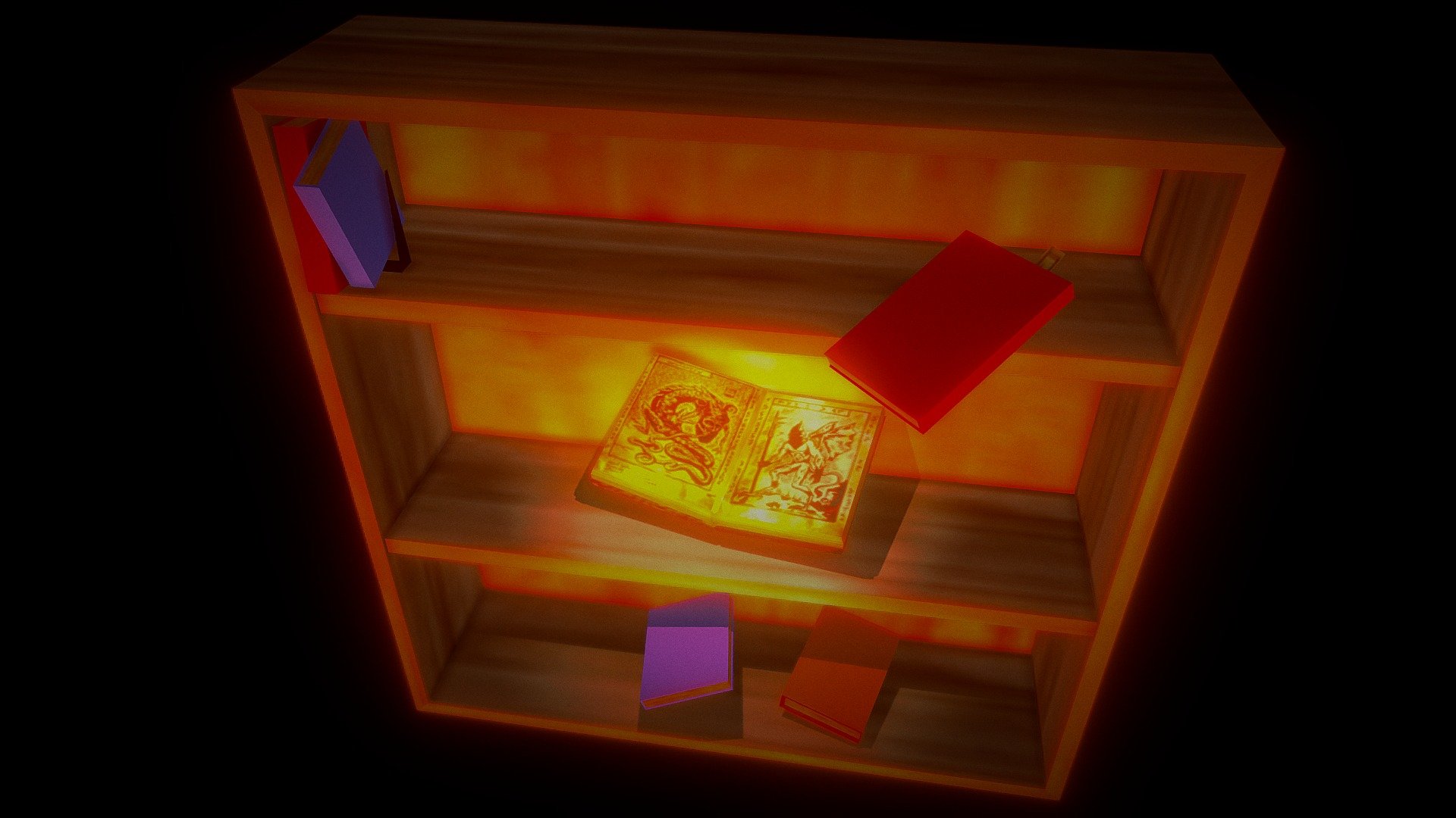 Evil Bookshelf Household Props Challenge Day 12 - 3D model by Skywolf ...