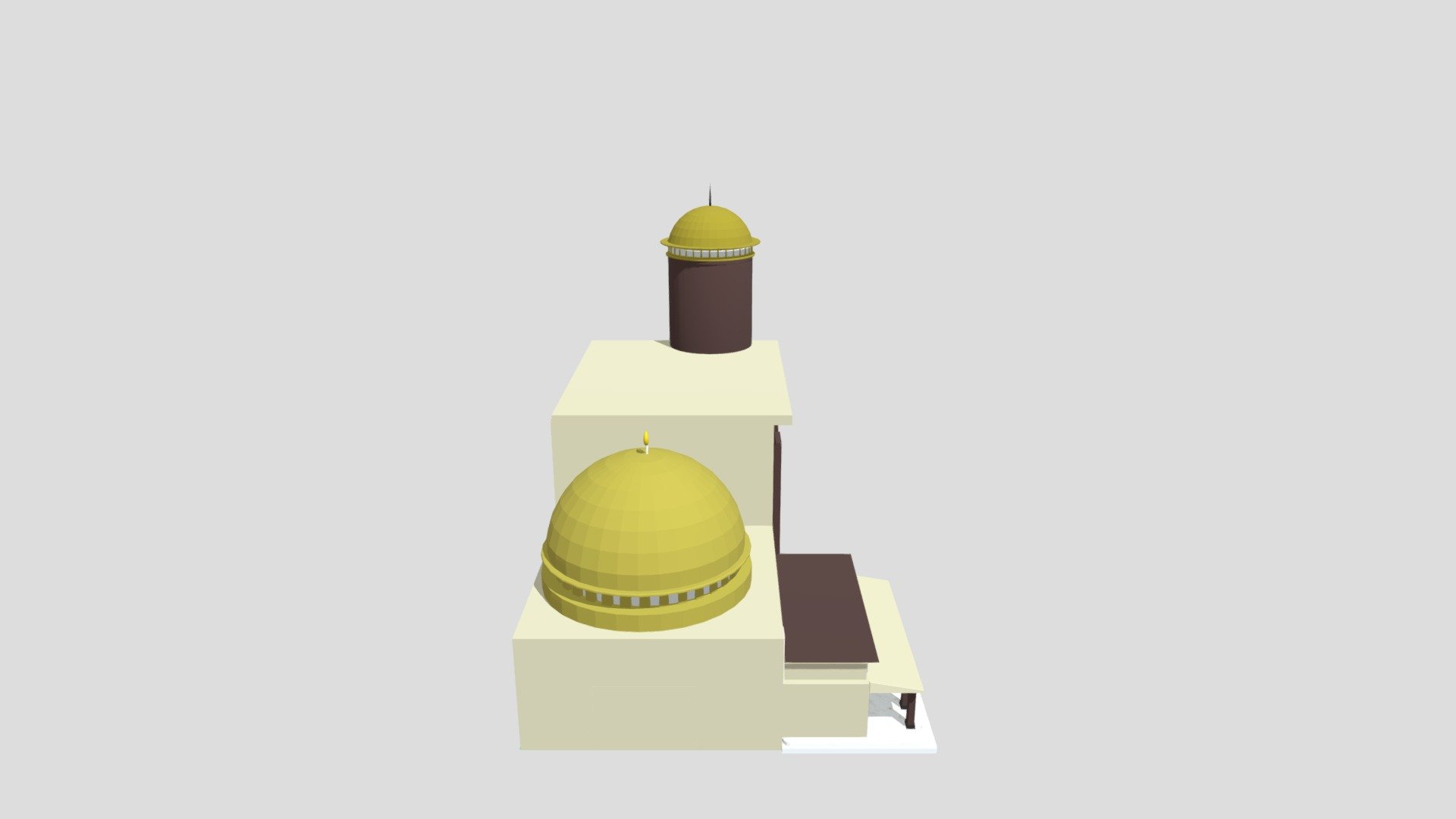 Low Poly Mosque - 3D model by ilhamfeni8 [f04b30b] - Sketchfab