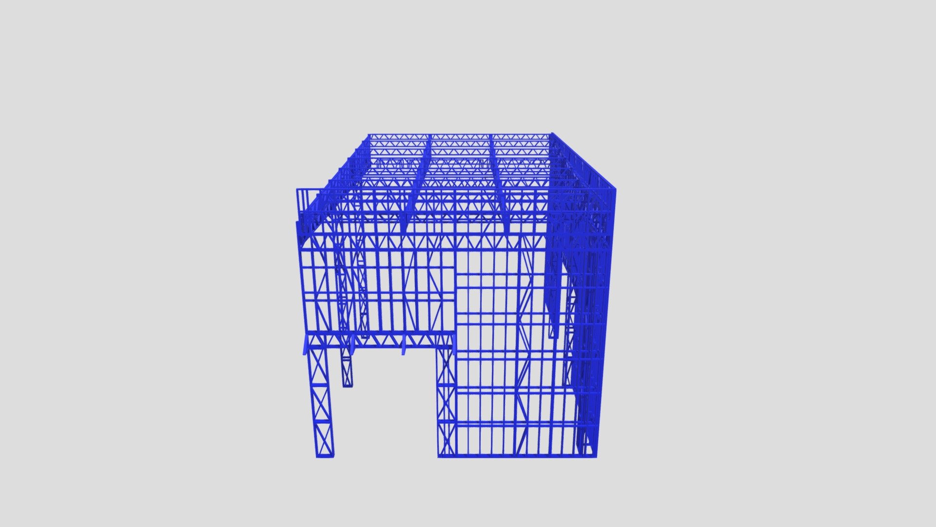 2917 - HF Steel Frame - Cobertura Galpão - 3D model by Paulo ...