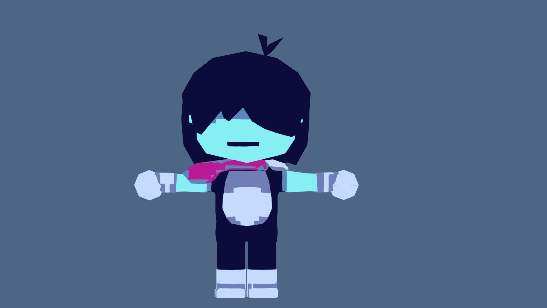 Kris from Deltarune low poly model, dark - Download Free 3D model by ...