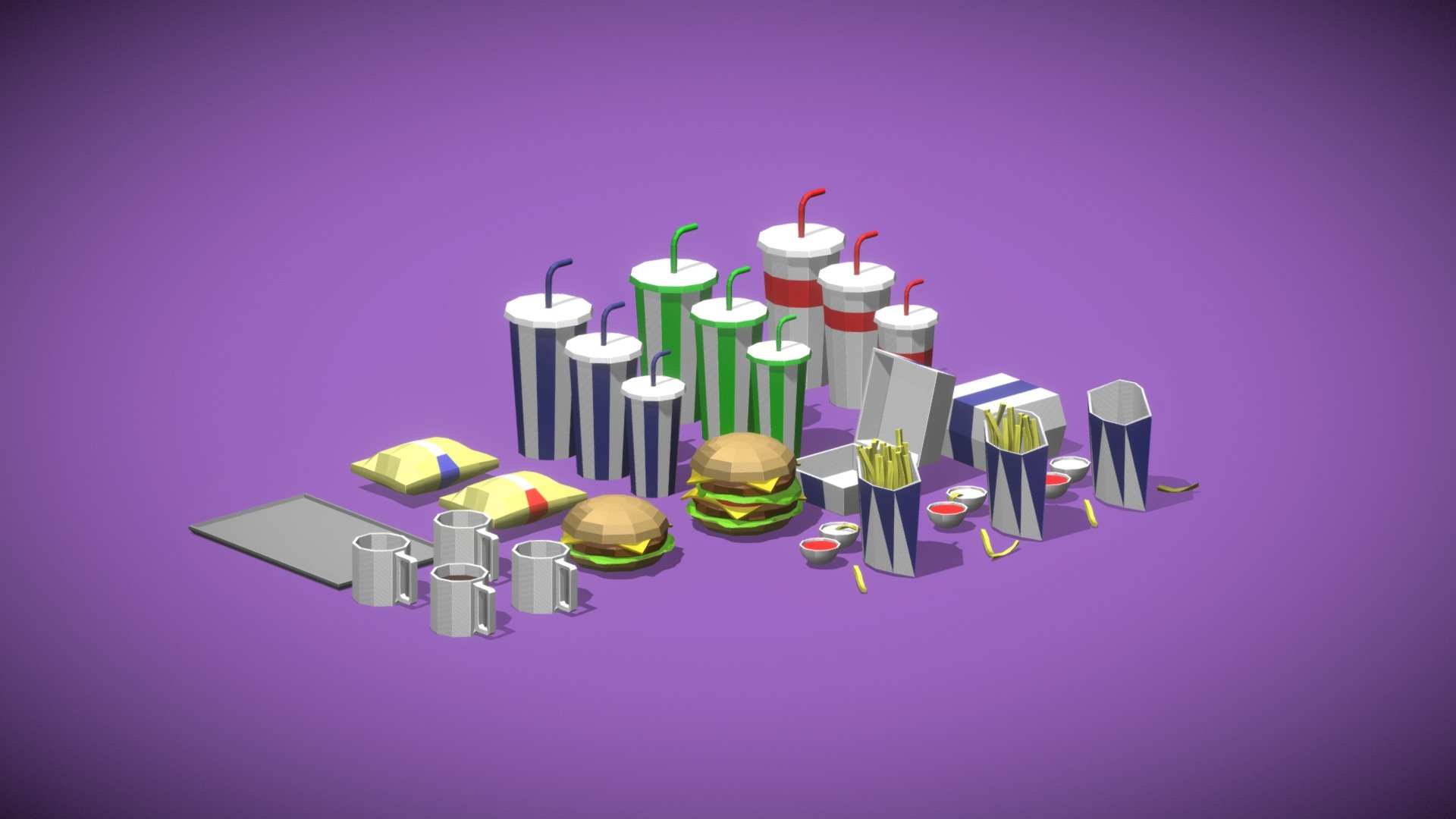 Snack Assets Pack - Download Free 3D model by Luc Smits (@LucSmits ...