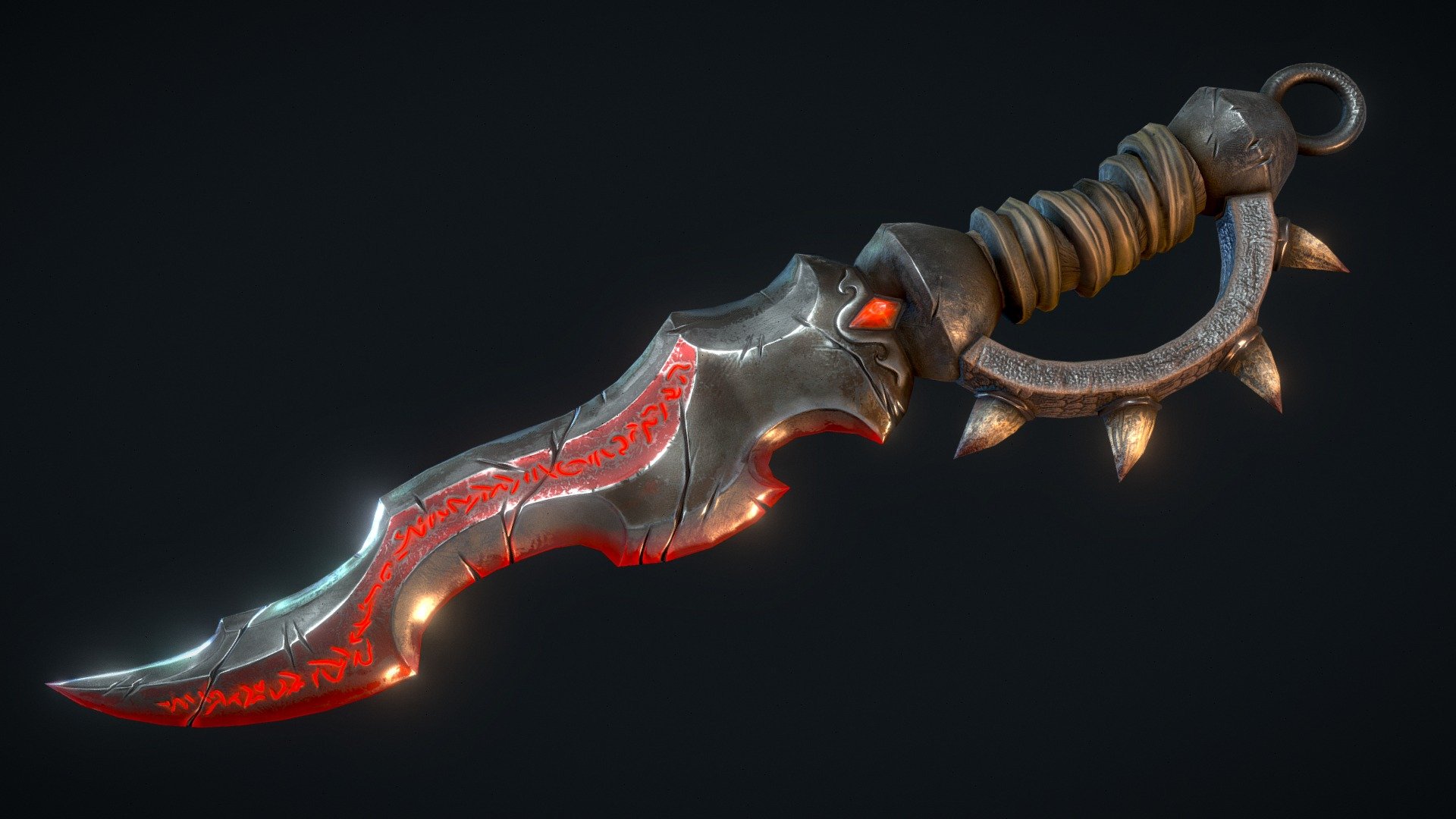 Stylized dagger - Download Free 3D model by Agata Wilczek (@a_wilczek ...