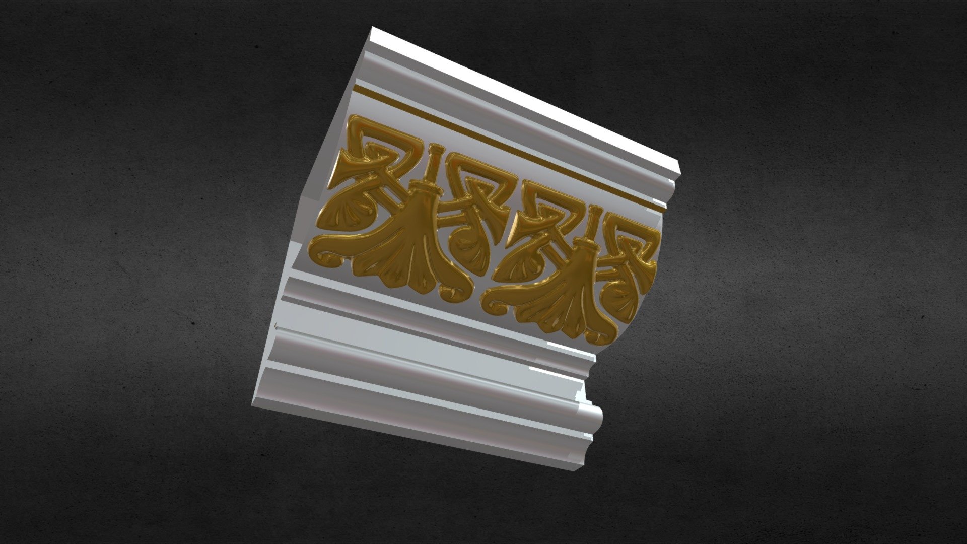 Patterned Cornice Gypsum Plaster 008 - Buy Royalty Free 3D model by ...