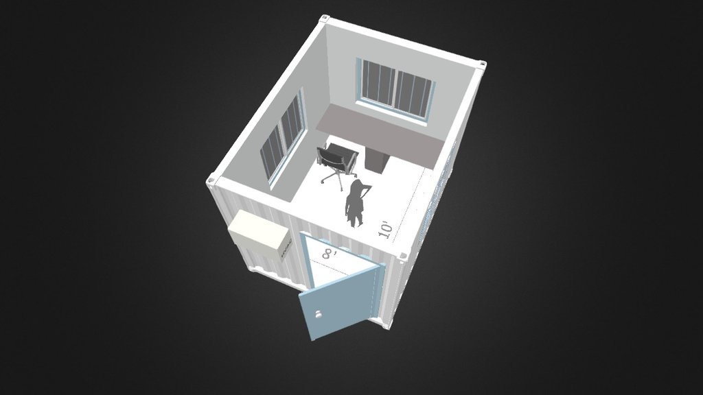 8x10 -Foot Ground Level Office - 3D model by Design Space Modular ...