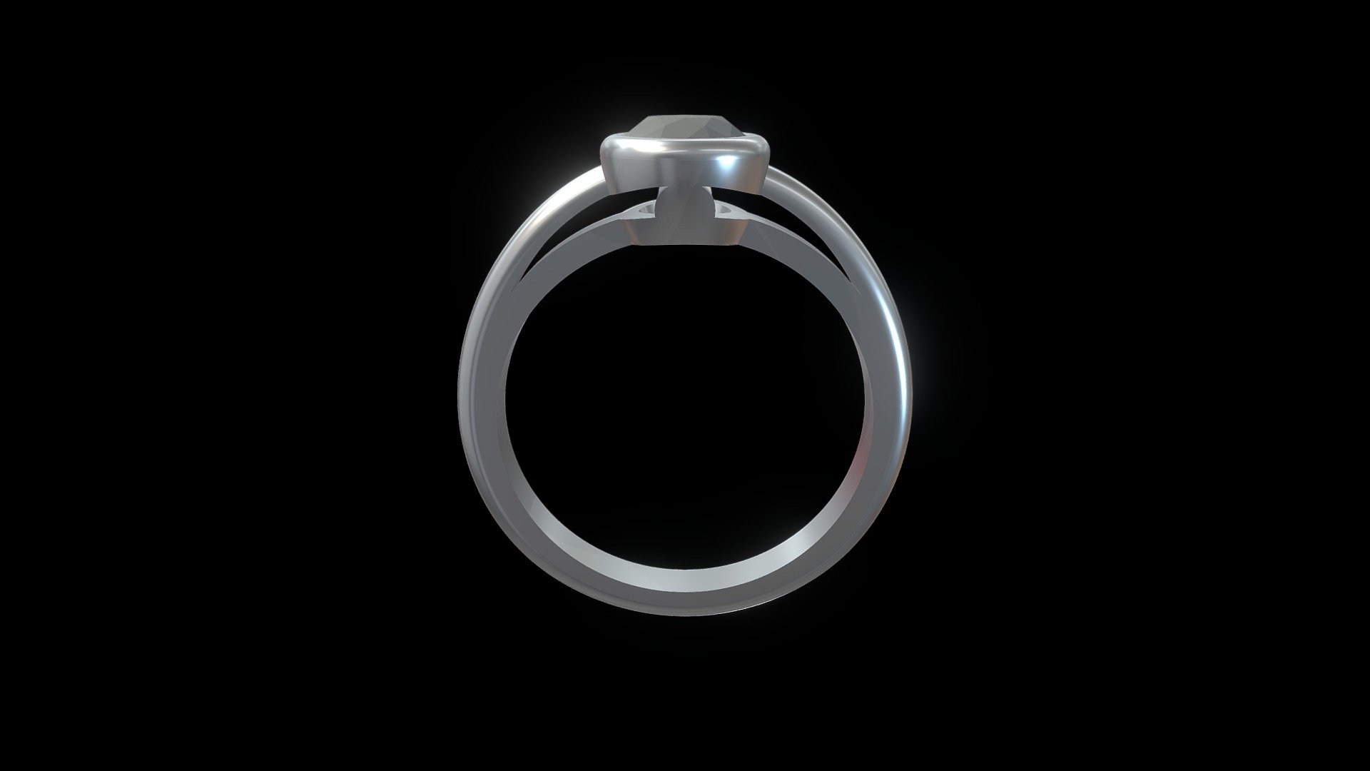 Oval Bezel set Solitaire 001 - 3D model by evadebroche [f06a2a5 ...