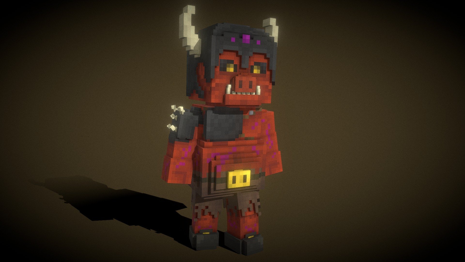 Demon Piglin [Voxel] - 3D model by Radium (@Radium_Studio) [f06bcf8 ...