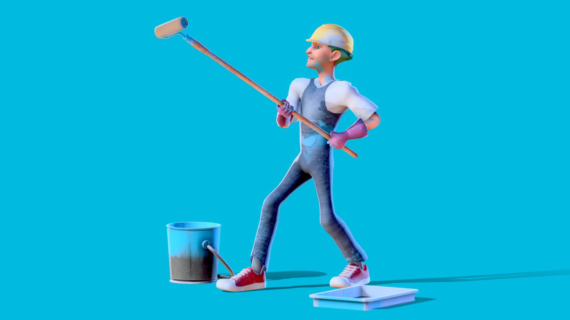 Construction Jobs - Painter - Buy Royalty Free 3D model by Assemblr ...